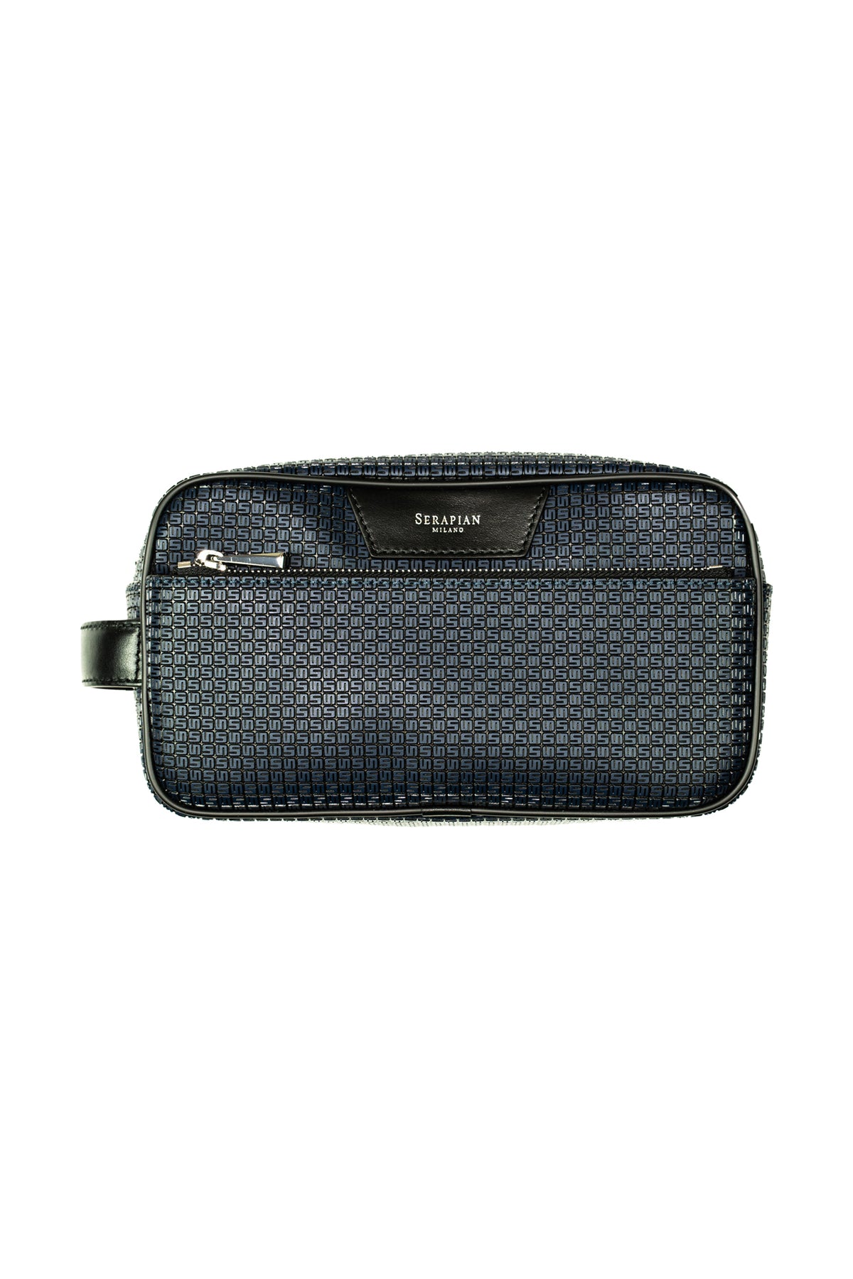 SERAPIAN Blue-Black Stepan Washbag — Mitchell Ogilvie