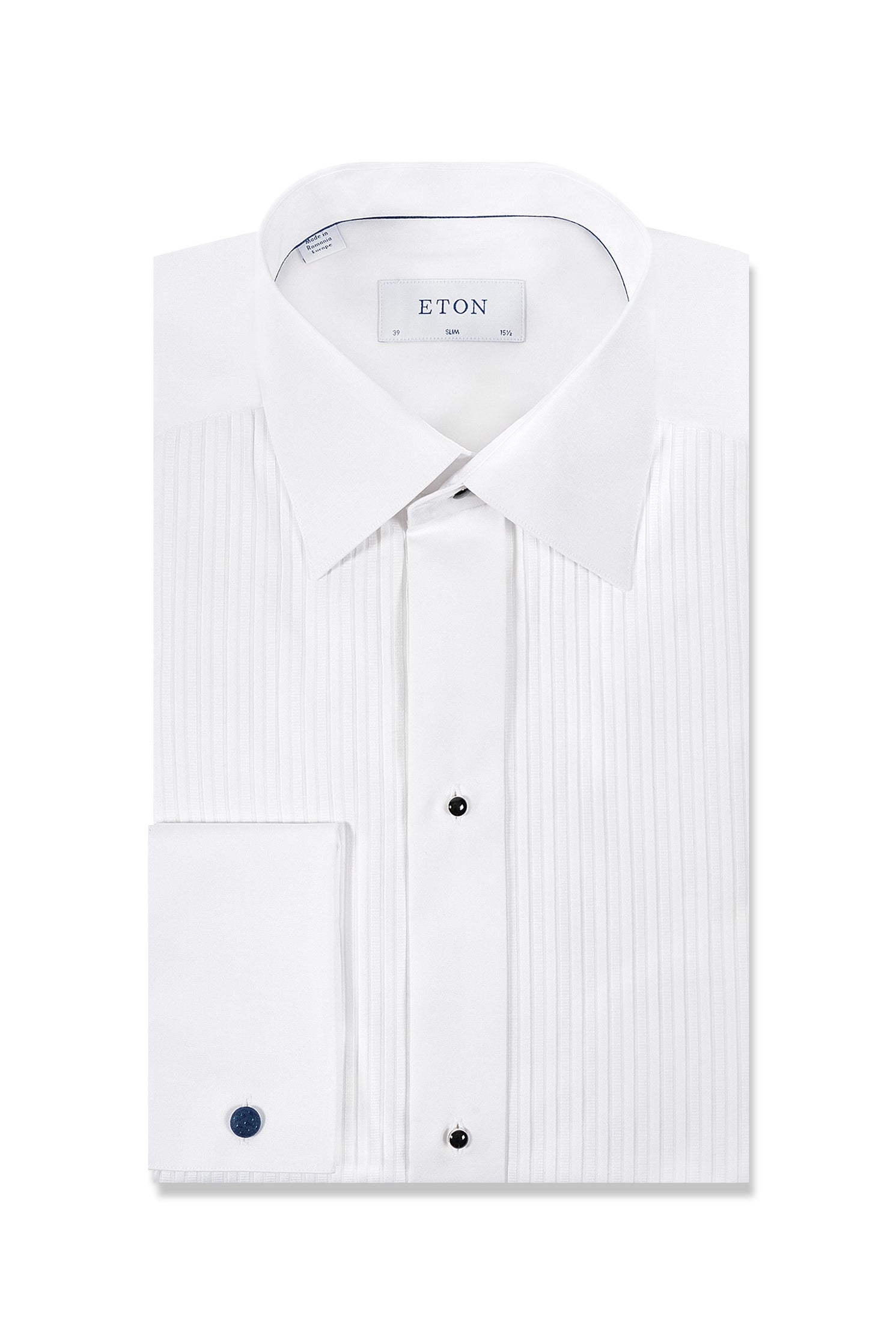ETON White Dinner Shirt With Pleats and Studs — Mitchell Ogilvie